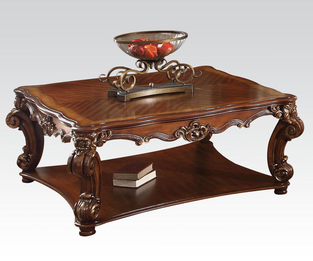 Acme Vendome Square Coffee Table in Cherry 82002 ...