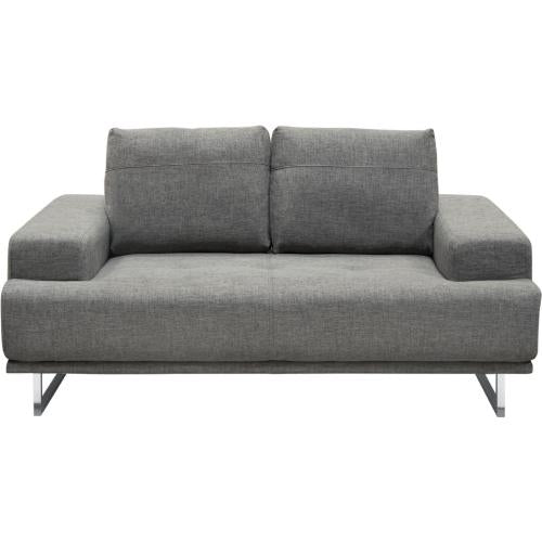 Russo Loveseat w/ Adjustable Seat Backs in Space Grey Fabric ...