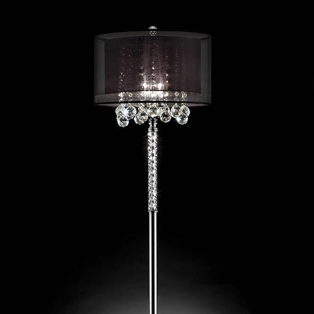 Ivy Chrome Floor Lamp | LasVegasFurnitureOnline.com