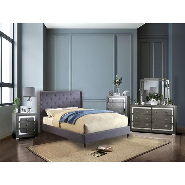 Anabelle E.King Bed Purple & Natural | LasVegasFurnitureOnline.com